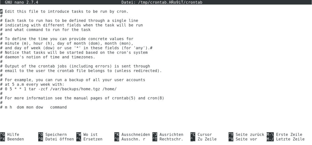 UNIX / Linux Cronjobs | Linux Prof. Hellberg EDV-Beratung