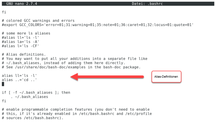 Der Befehl alias | Linux Prof. Hellberg EDV-Beratung